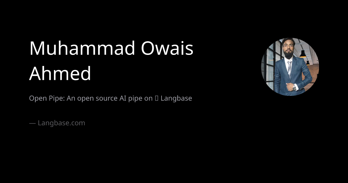 Muhammad Owais Ahmed · codewithowais