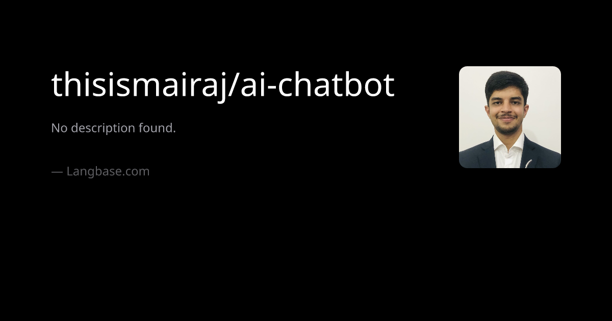 thisismairaj/ai-chatbot · PIPE: An AI Chatbot assistant like ChatGPT with any LLM i.e. GPT ...