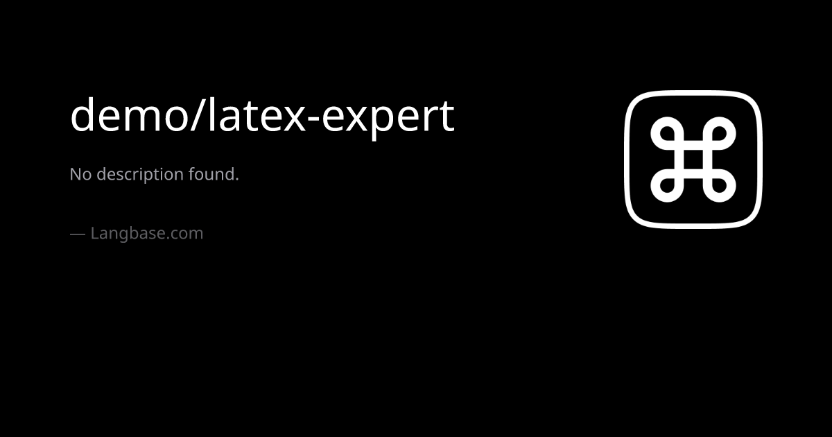 demo/latex-expert · AI Assistant and expert in generating Latex expression. Helps the user ...
