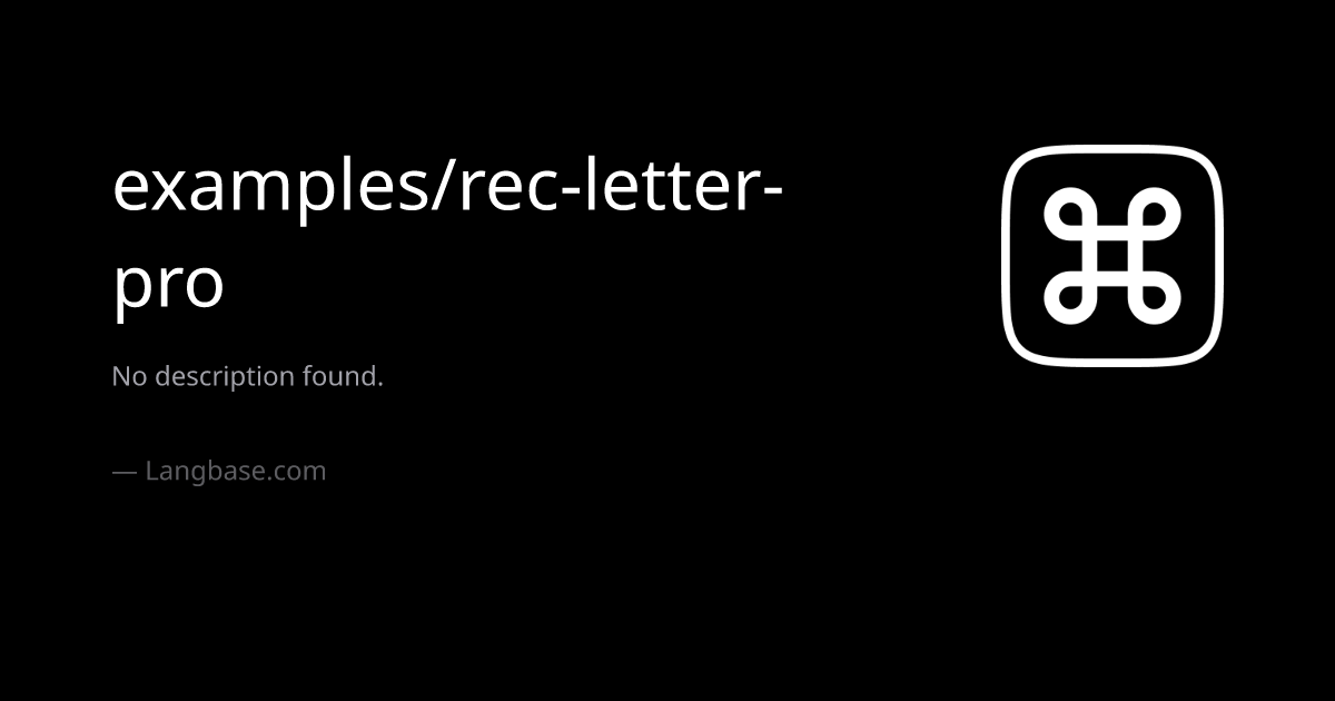 examples/rec-letter-pro · RecLetter Pro is your ultimate solution for ...